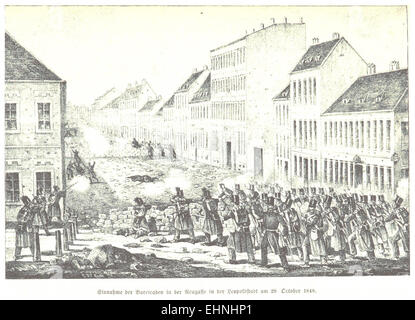 An illustration from Bach’s 1898 work, depicting the *Oktoberaufstand ...