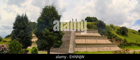 The ancient Great Pyramid of Cholula; the Spanish built 16th century ...