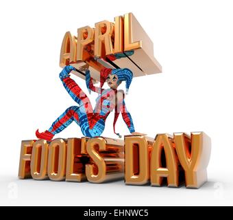 3D rendering clipart celebrating april fool's day Stock Photo - Alamy