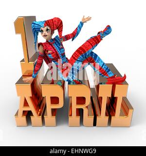 3D rendering clipart celebrating april fool's day Stock Photo - Alamy