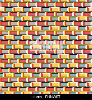 Old school 8 bit brick arcade game style background (seamless vector ...