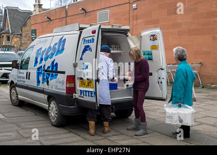 Fresh Fish delivery van in Pittenweem, Fife, Scotland, UK Stock Photo ...