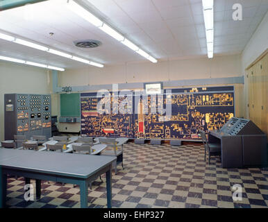 A photograph of a missile training session, showing a blockhouse used ...