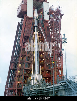 This image captures the Ranger 4 spacecraft on its launch pad before ...