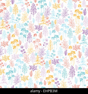Colorful seamless spring plants pattern for design, background, ceramic ...