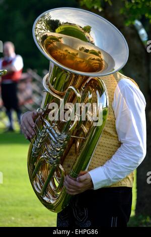 man playing tuba Stock Photo - Alamy