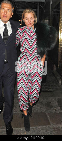 Kate Moss and Mario Testino out celebrating a friends birthday at J ...