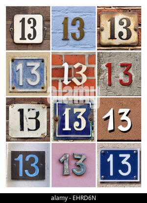Number 13 (number thirteen) Anniversary celebration design with a ...