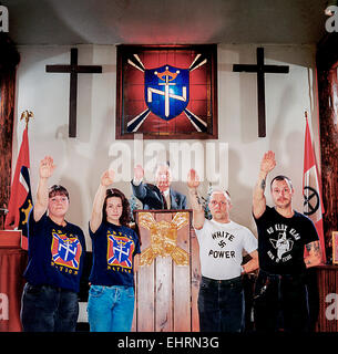 COEUR D’ ALENE, ID – APRIL 1: On Richard G. Butler Aryan Nations ...