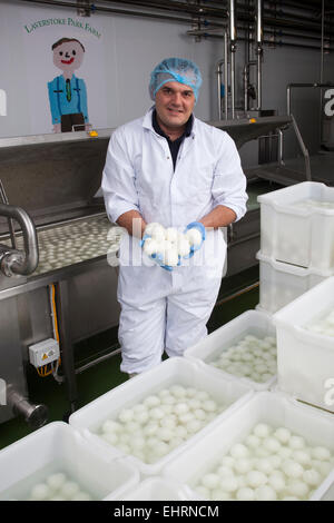 Tommaso Valenzano Mozzarella Cheese Maker at Laverstoke Farm in ...