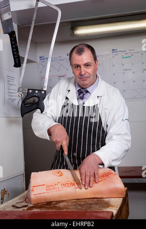 Mark Holt at C H Wakeling Family Butcher in Godalming Surrey England UK ...