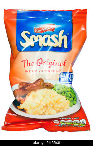 Smash potato packet cut out or isolated against a white background ...