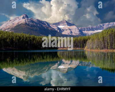 Herbert Lake with clouds. Yoho National Park, Brtish Columbia, Canada ...
