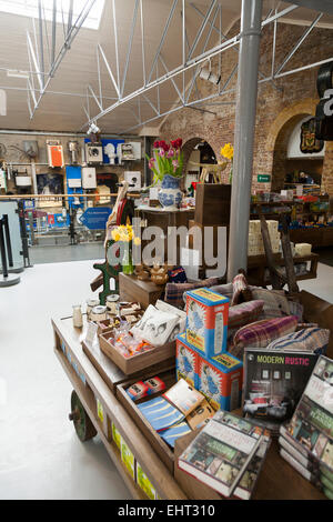 A London souvenir shop displaying British souvenirs including classic ...