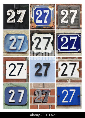 Number 7 - Collage of house numbers Seven Stock Photo - Alamy