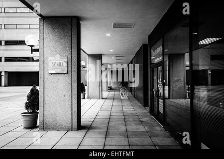 Buildings along the Charles Center Skywalk in downtown Baltimore ...