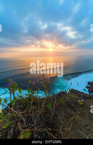 View at Bali island at sunset Stock Photo - Alamy