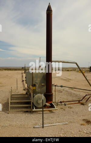 Oil field near Carlsbad, New Mexico, and field equipment Stock Photo ...