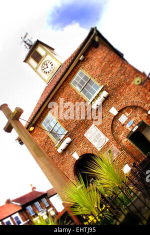 Yarm Town Hall & Clock Tower at Yarm, North Yorkshire Stock Photo - Alamy