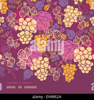 Sweet grape vines horizontal seamless pattern background border Stock Photo - Alamy