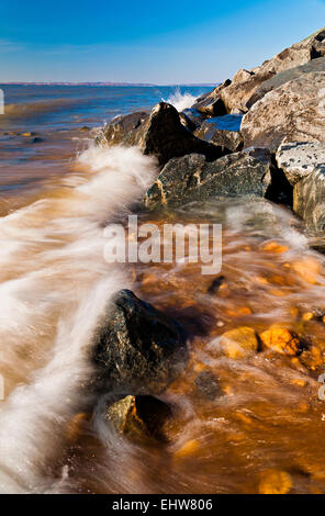 Waves on the Chesapeake Bay at Elk Neck State Park, Maryland Stock ...