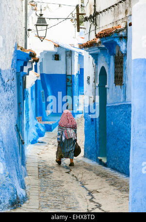 Woman In Traditional Clothing, Chefchaouen, Morocco, North Africa Stock ...