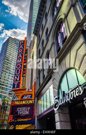 The Paramount Theater, along Washington Street in Boston, Massachusetts ...