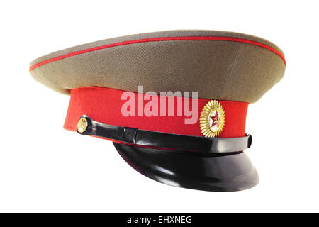 Russian Military Officer Cap isolated on white background Stock Photo ...