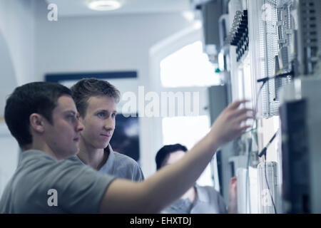Students at electronics vocational school Stock Photo - Alamy