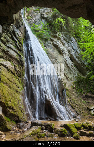 Cascade de Môtiers, Switzerland, Europe, canton Neuenburg, Neuchatel ...