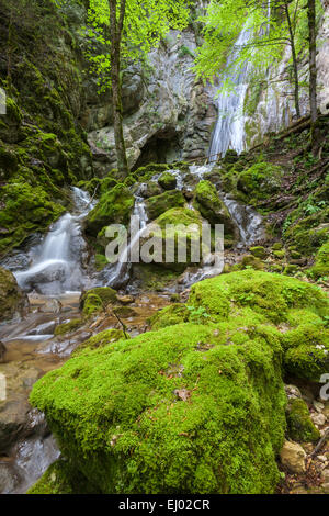 Cascade de Môtiers, Switzerland, Europe, canton Neuenburg, Neuchatel ...
