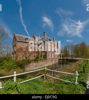 Vught, Netherlands, Holland, Europe, castle, water, trees, spring ...