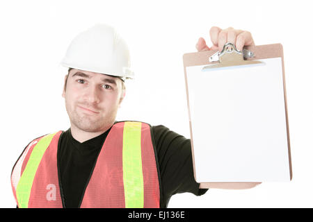 experienced men carpenterin studio white background Stock Photo - Alamy