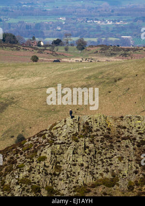 The hills and paths of the Long Mynd in Shropshire are popular with ...