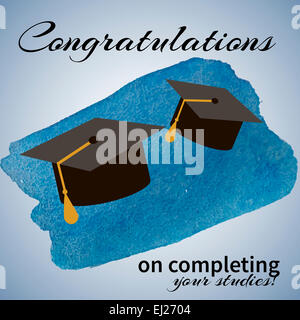 Greeting Card With Congratulations Graduate Completion of Studies Stock ...