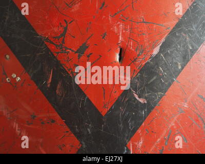 Damaged shield of medieval knight Stock Photo - Alamy