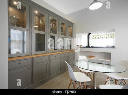 A serving hatch in a modern kitchen in a home in the UK Stock Photo - Alamy