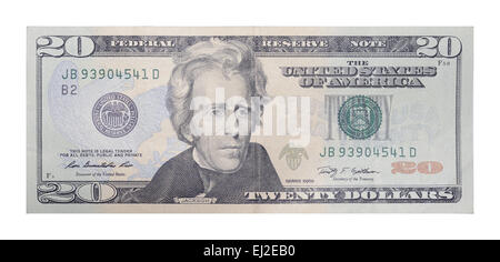 New 20 US dollars banknote Stock Photo - Alamy