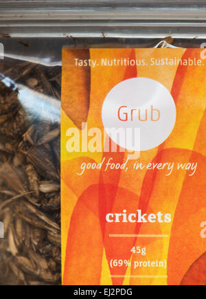 Edible insects. Cricket packet consumer information. Food of the future ...