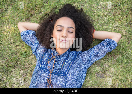 Young pretty woman in the park in winter time Stock Photo - Alamy
