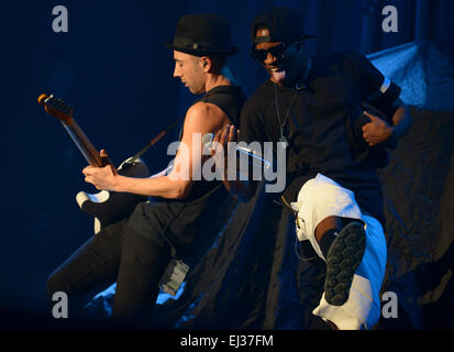 MKTO performs at the Demi Lovato: World Tour concert at American ...