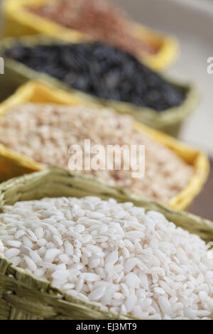 rice in baskets on the table Stock Photo - Alamy