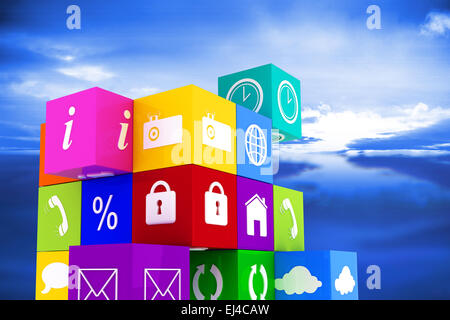 Composite image of app cube Stock Photo - Alamy