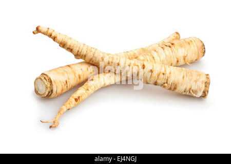 Three fresh parsley root isolated on white background Stock Photo - Alamy