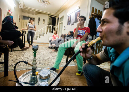 Parsa, science student, smoke qelyan after dinner, traditional kind of ...