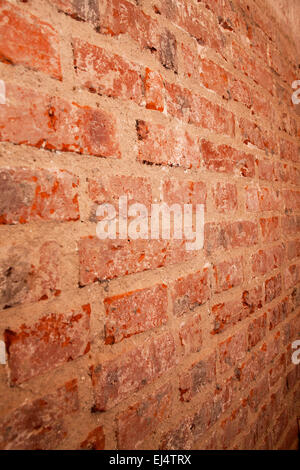 Empty red brick wall texture background Stock Photo - Alamy