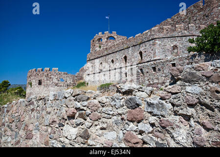 Mytilene Castle in Mytilene in Lesbos, Greece Stock Photo - Alamy