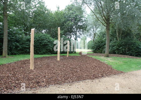 timber play area climbing poles Stock Photo - Alamy