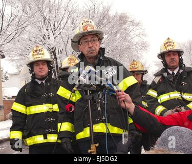 Daniel Nigro, FDNY, at scene of fatal fire in Brooklyn, Ave. M and ...