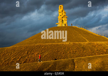 " Halde Rheinelbe" in Gelsenkirchen, Germany, 100 meters high slag heap ...